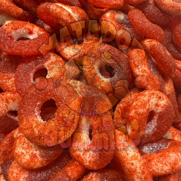 Matador Chamoy Gummies Watermelon Flaming Rings – Matador Michelada